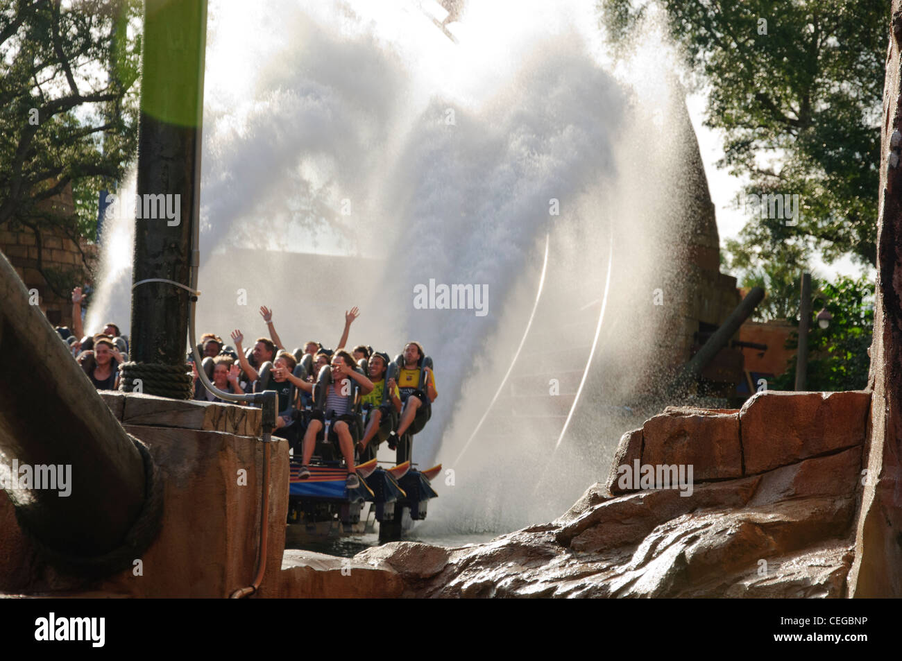 busch gardens tampa florida sheikra diving roller coaster Stock Photo ...