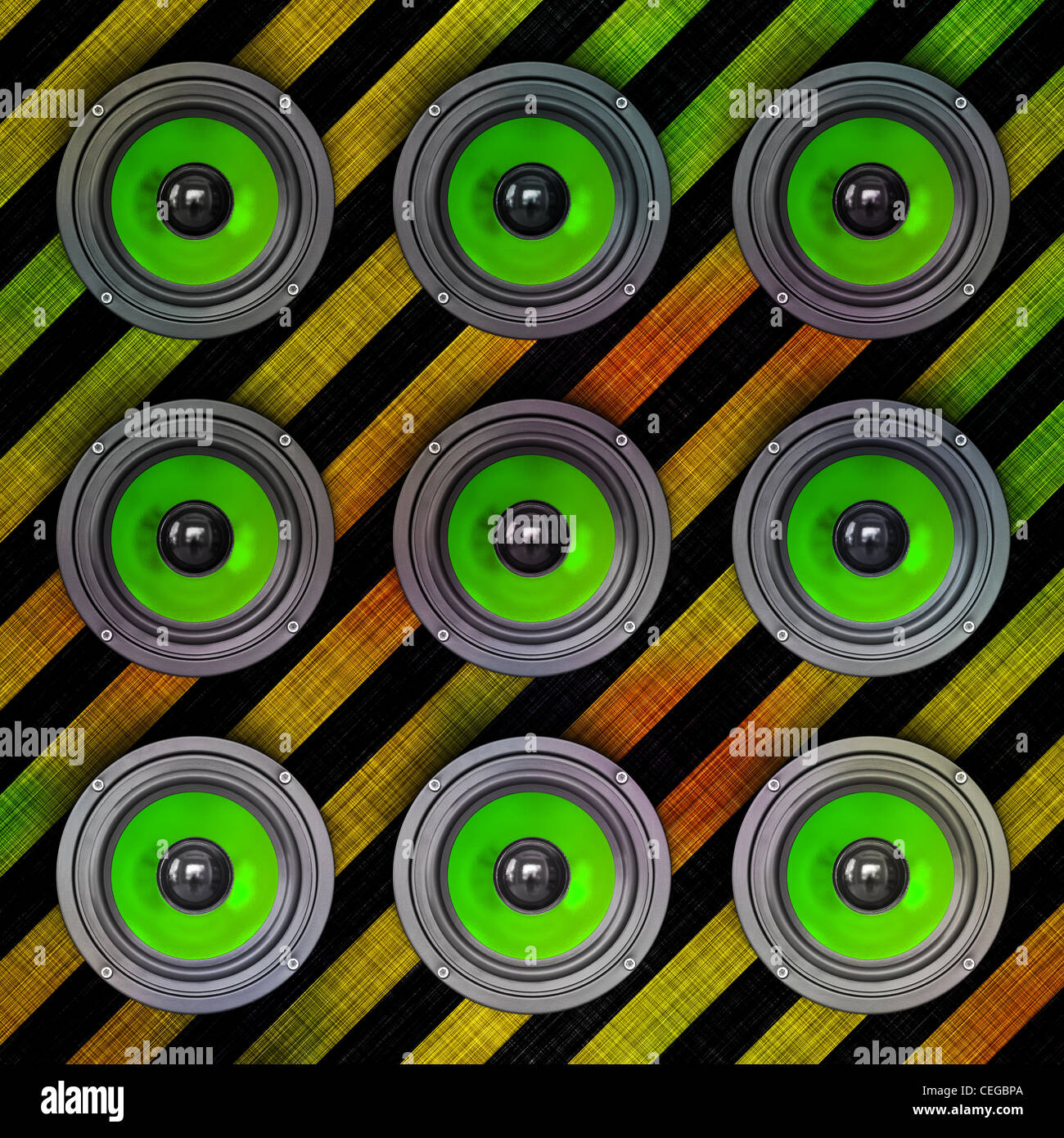 Wall-o-sound, square composition Stock Photo - Alamy