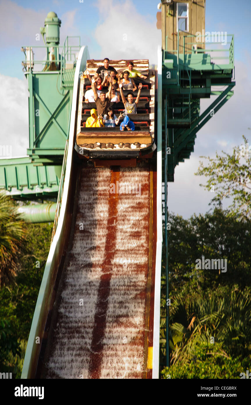 busch gardens tampa florida tanganyika tidal wave water raft ride Stock ...