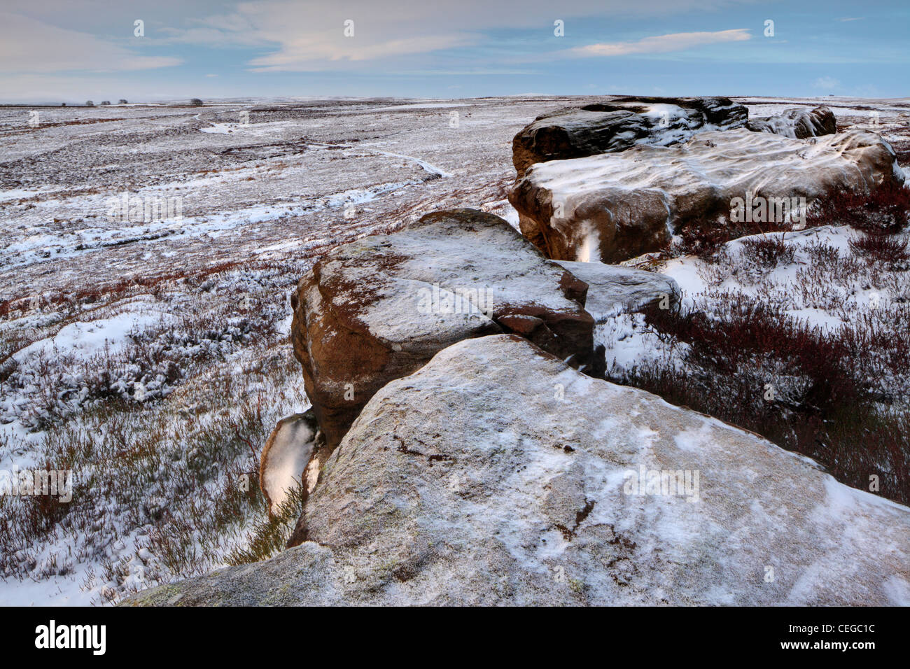 A crisp winter morning over Nidderdale as seen from High Crag Ridge ...