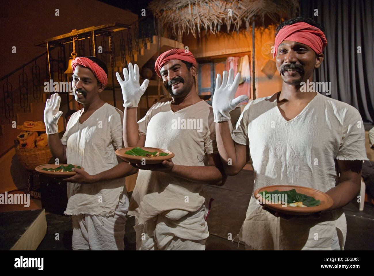 Actors in a Koothu-P-Pattarai play, India Stock Photo - Alamy