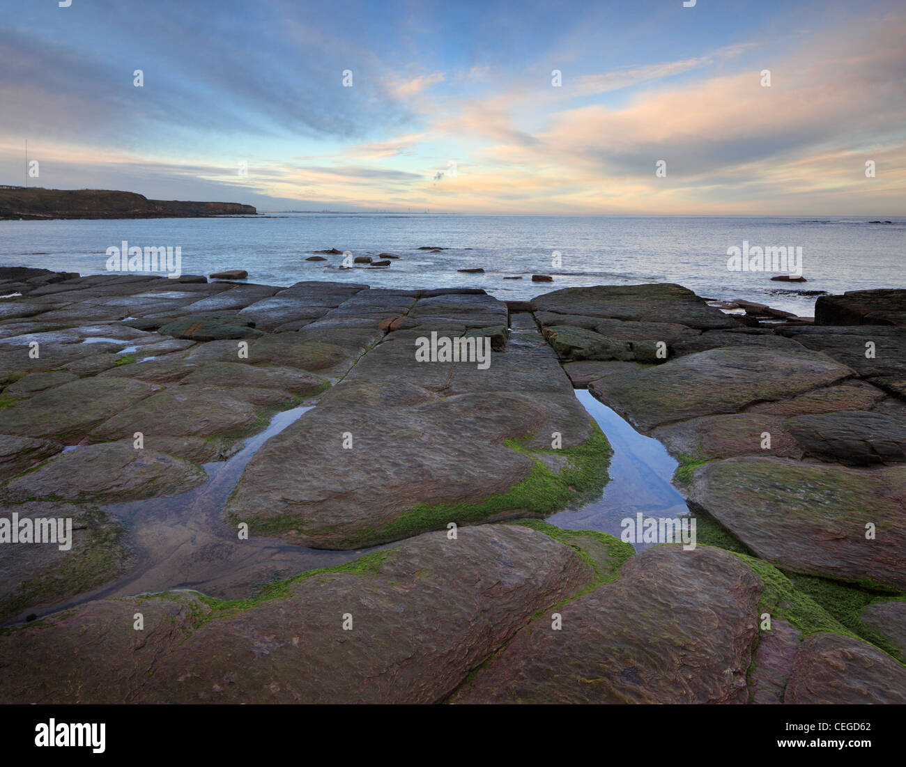 Dusk over Whitley Bay North Tyneside, Tyne and Wear, Northumberland ...