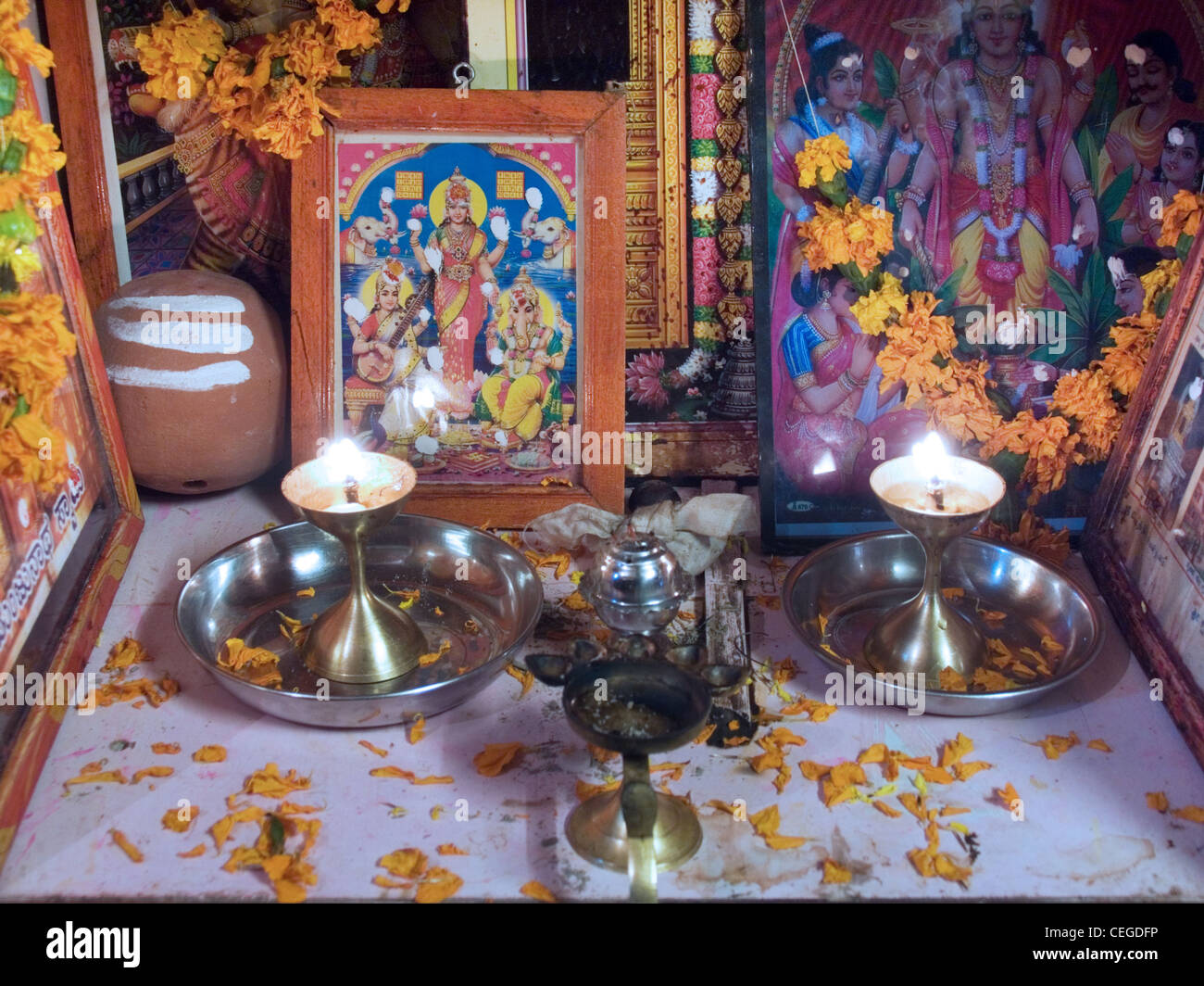A domestic shrine, India Stock Photo - Alamy