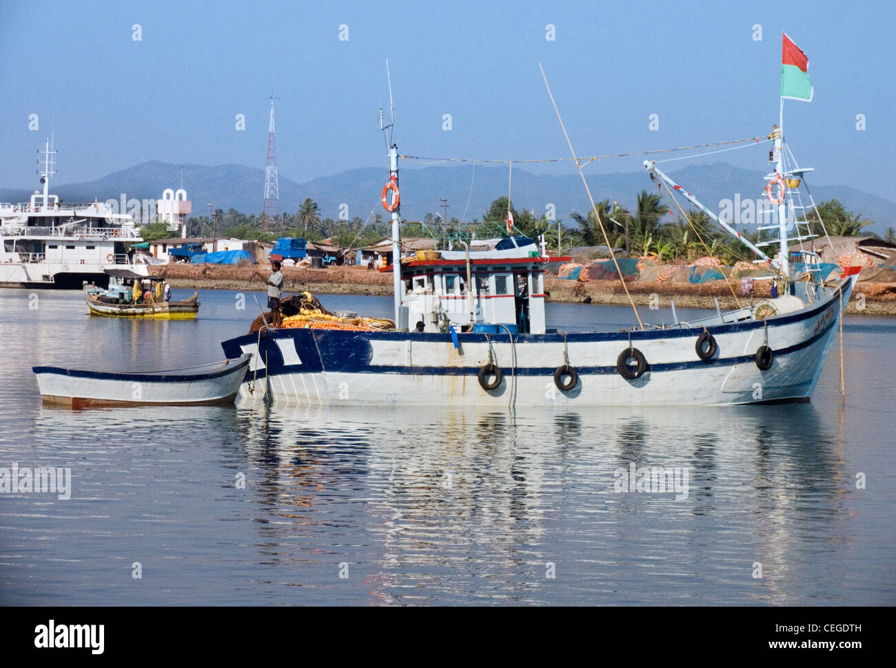 Fishing boat, Goa, India Stock Photo - Alamy