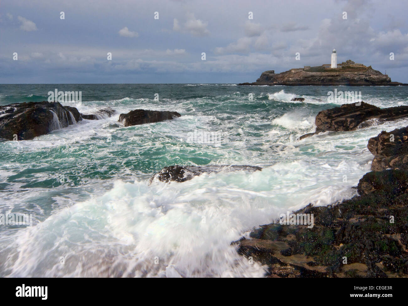 Godrevy lighthouse, Cornwall Stock Photo - Alamy