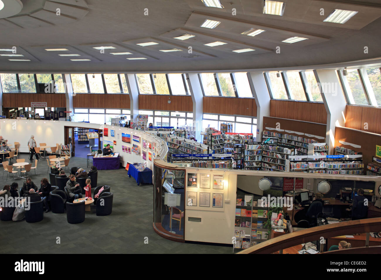 Inside Bourne Hall, Ewell village, Epsom Surrey England UK Stock Photo ...