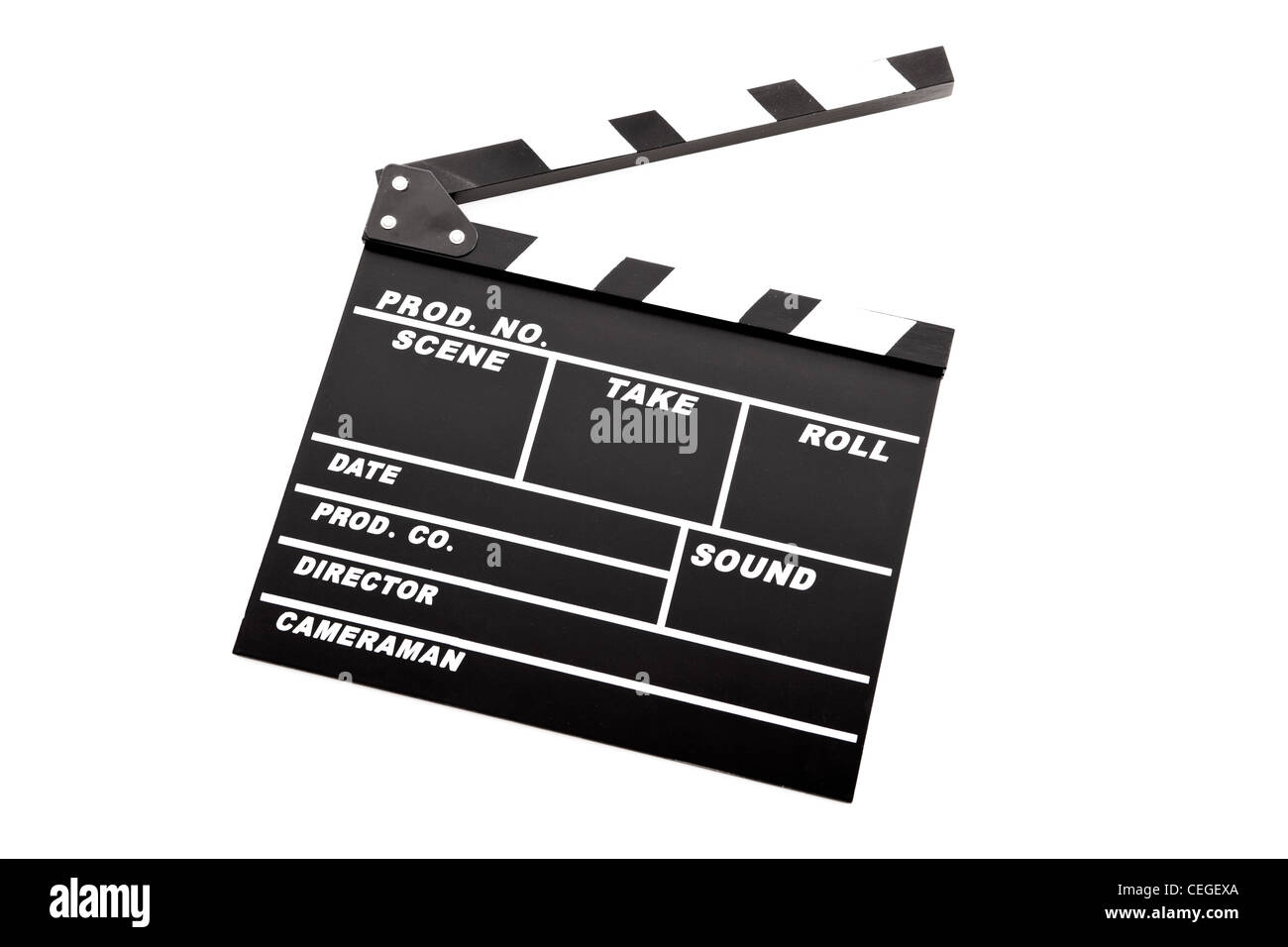 Picture of a Clapboard isolated on a white background Stock Photo - Alamy
