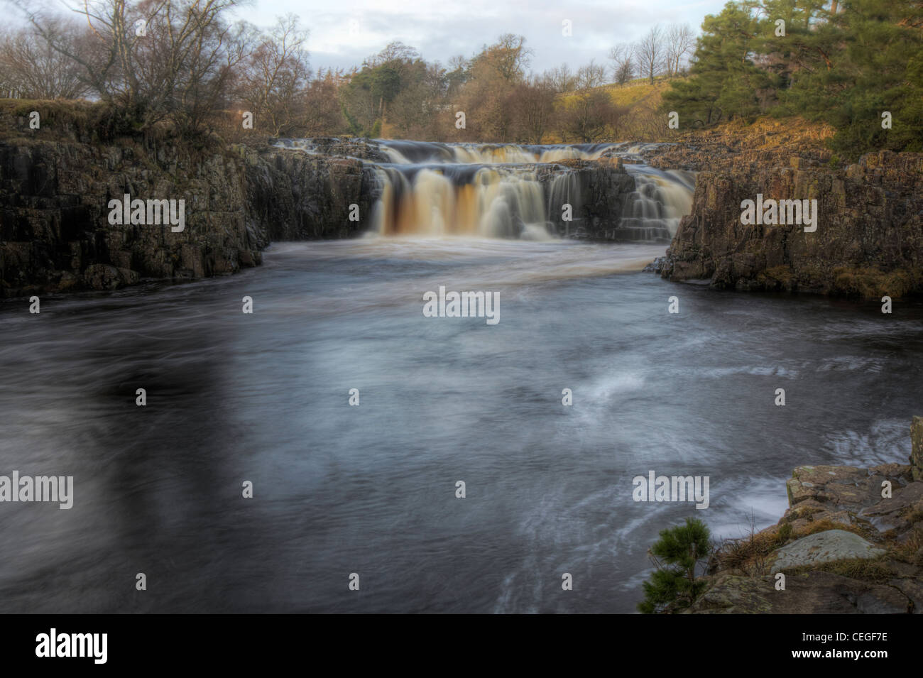 River Tees, High Force waterfall Stock Photo - Alamy