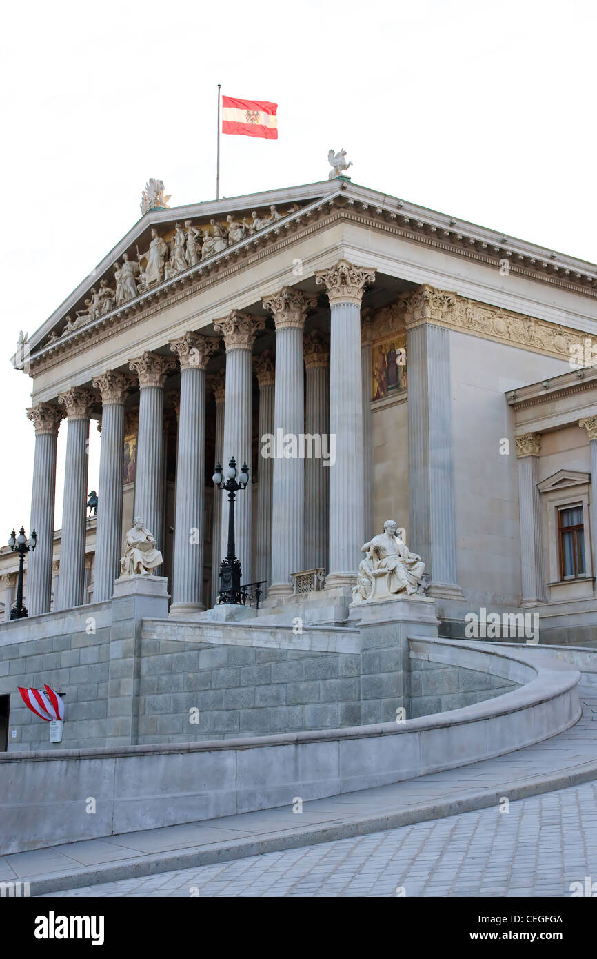 Side View of Austrian Parliament, Vienna Stock Photo - Alamy