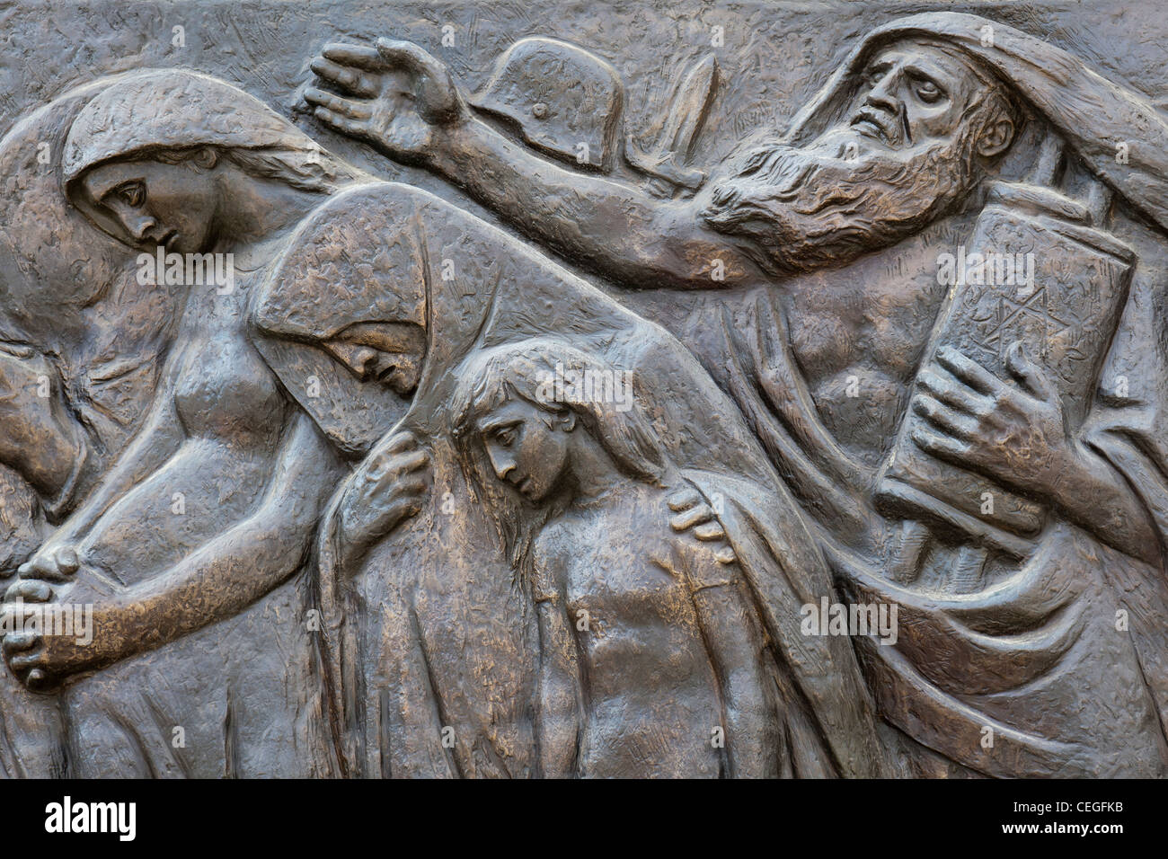 The Wall of Remembrance commemorating the Warsaw Ghetto Uprising at Yad ...