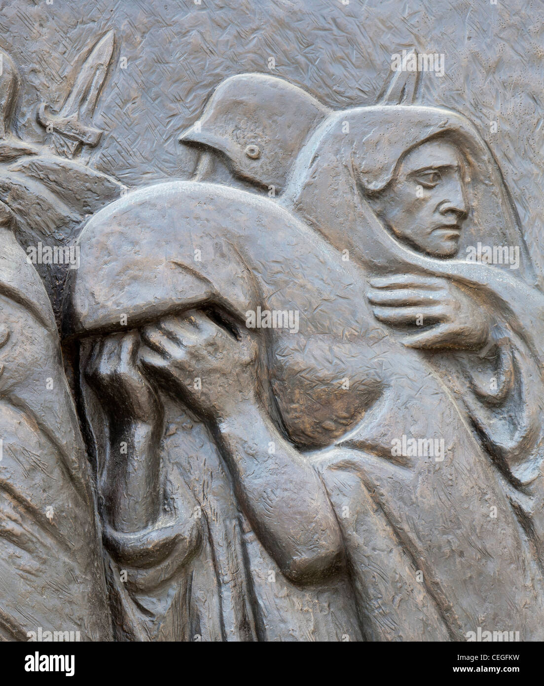 The Wall of Remembrance commemorating the Warsaw Ghetto Uprising at Yad ...