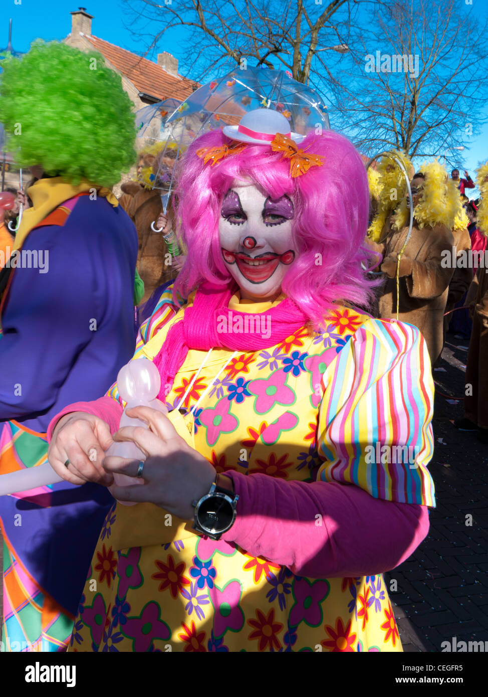 girl dressed like a clown Stock Photo - Alamy