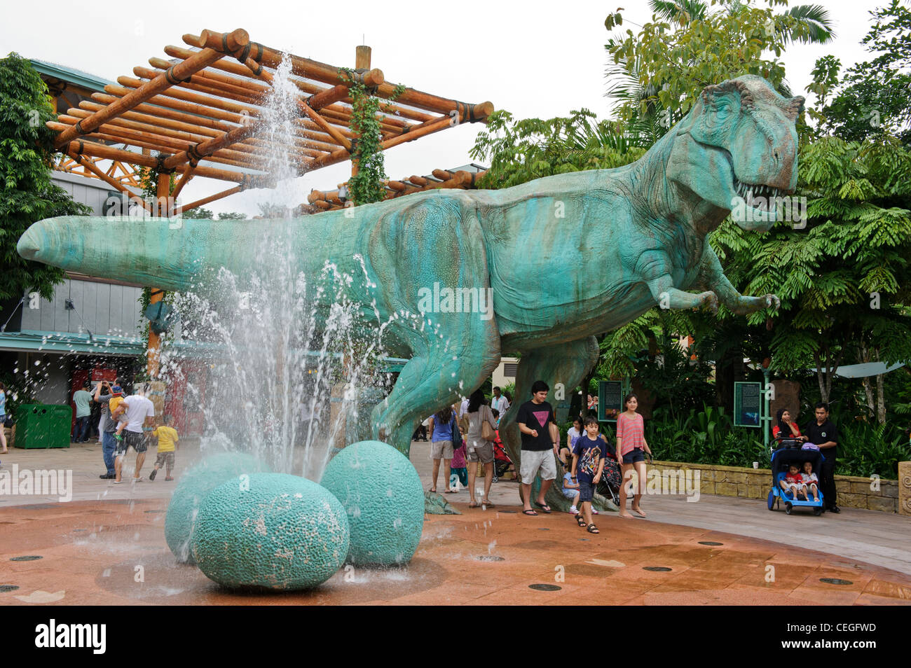Tyrannosaurus Rex, Jurassic Park, Universal Studios, Singapore Stock ...