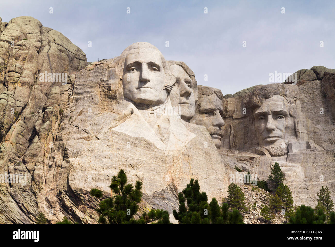Mount Rushmore American National Memorial Park rock sculpture with US ...