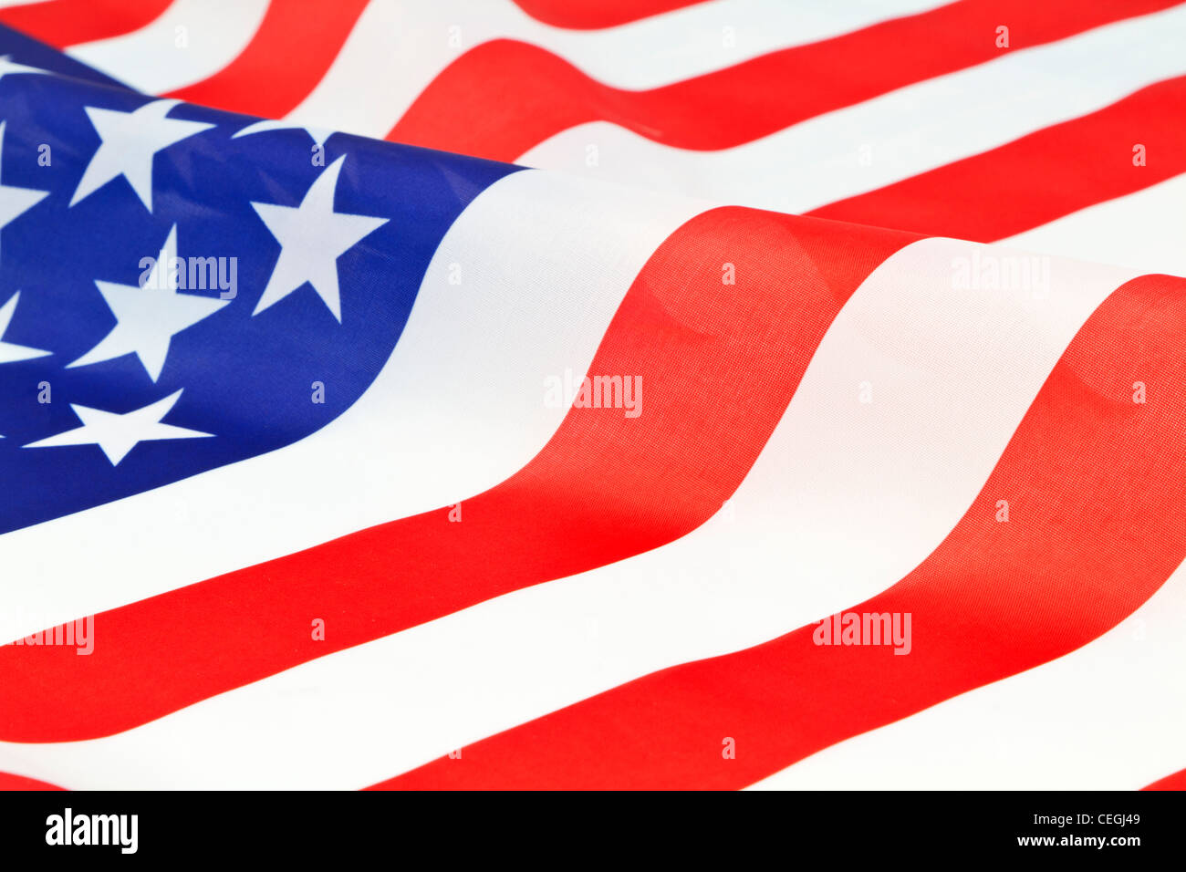 American flag ripples in close up, studio shot Stock Photo - Alamy