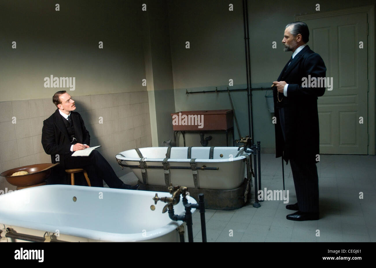 Dangerous Method Viggo Mortensen Fassbender Freud Jung Stock Photo - Alamy