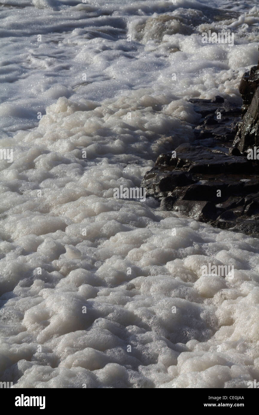 River surface water with foam top view from above hi-res Stock Photo ...