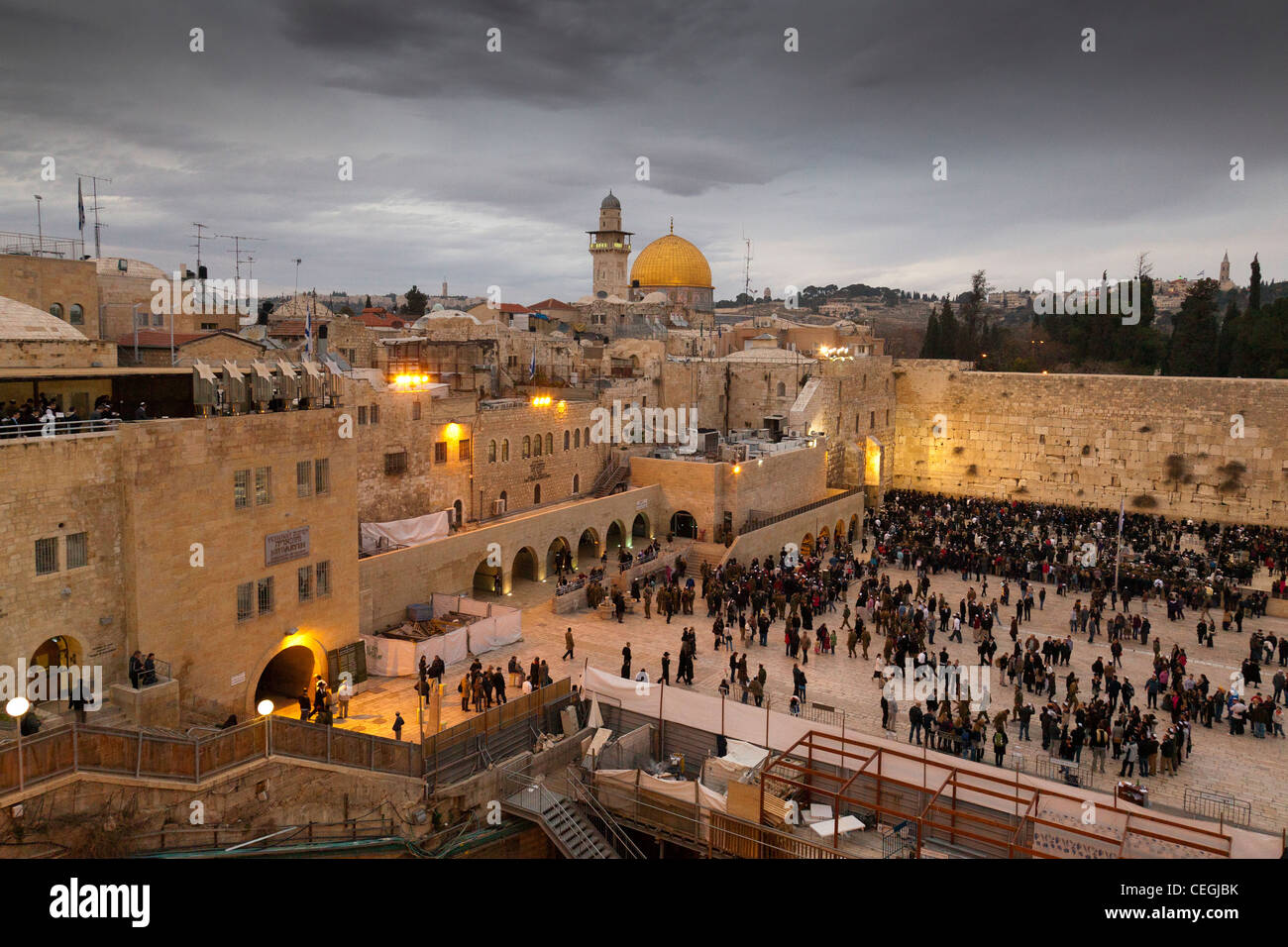 Sabbath at the Wailing Wall in Jerusalem, Israel Stock Photo - Alamy