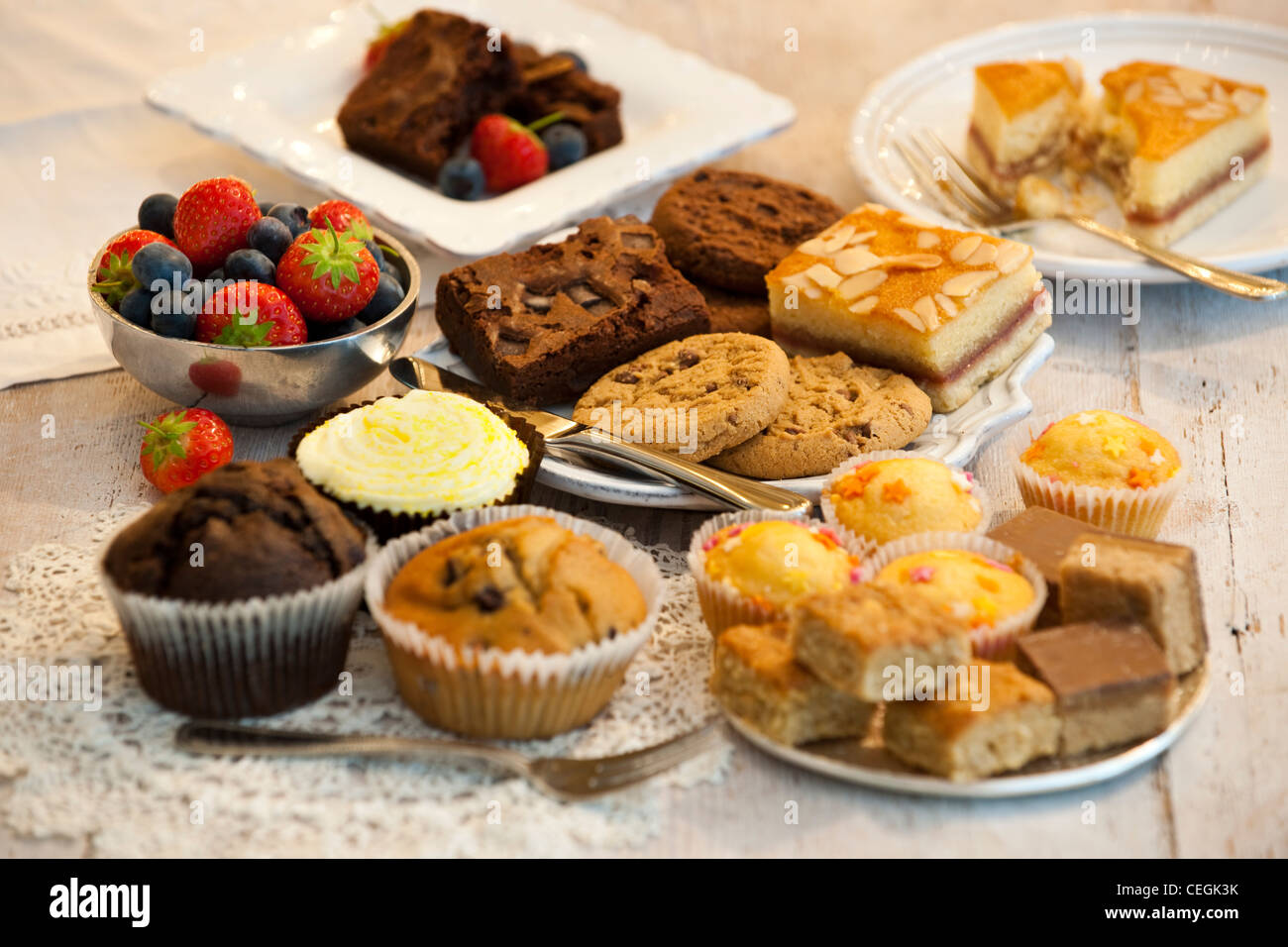 Cake and biscuits and sweets hi-res stock photography and images - Alamy
