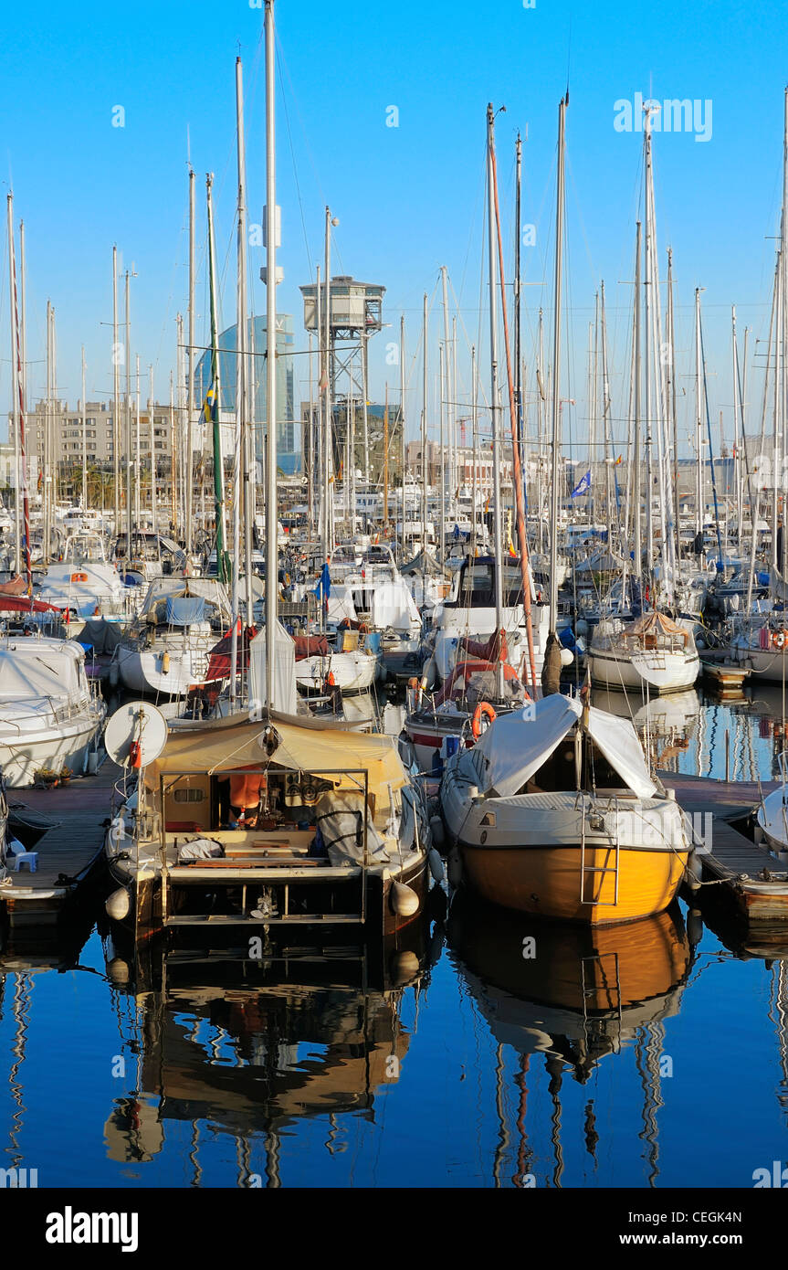 Marina port vell sunset hi-res stock photography and images - Alamy