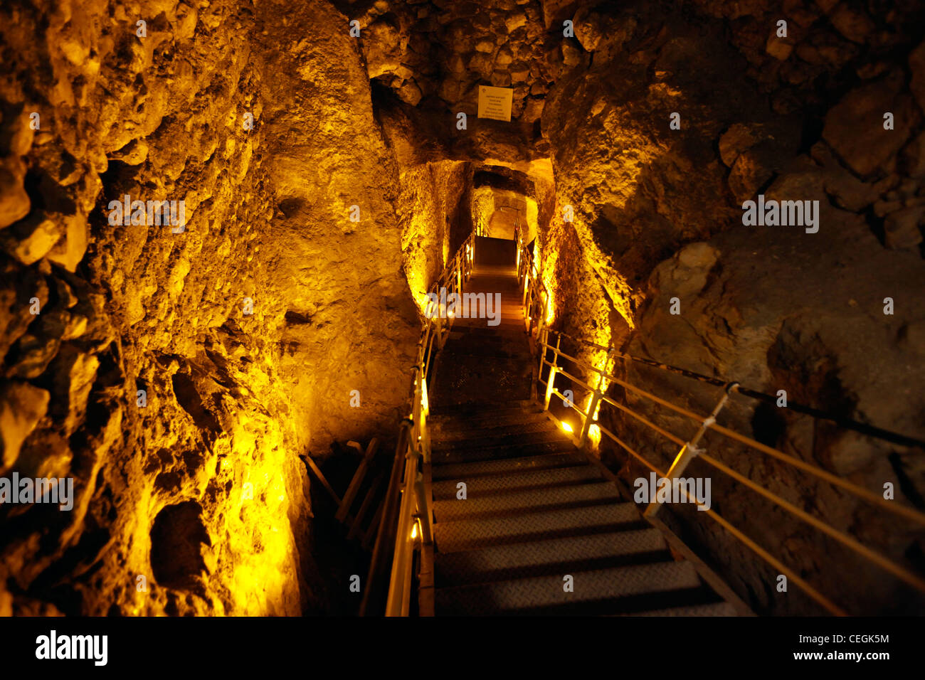 View of the ancient water channel called the “Warren’s Shaft" named ...