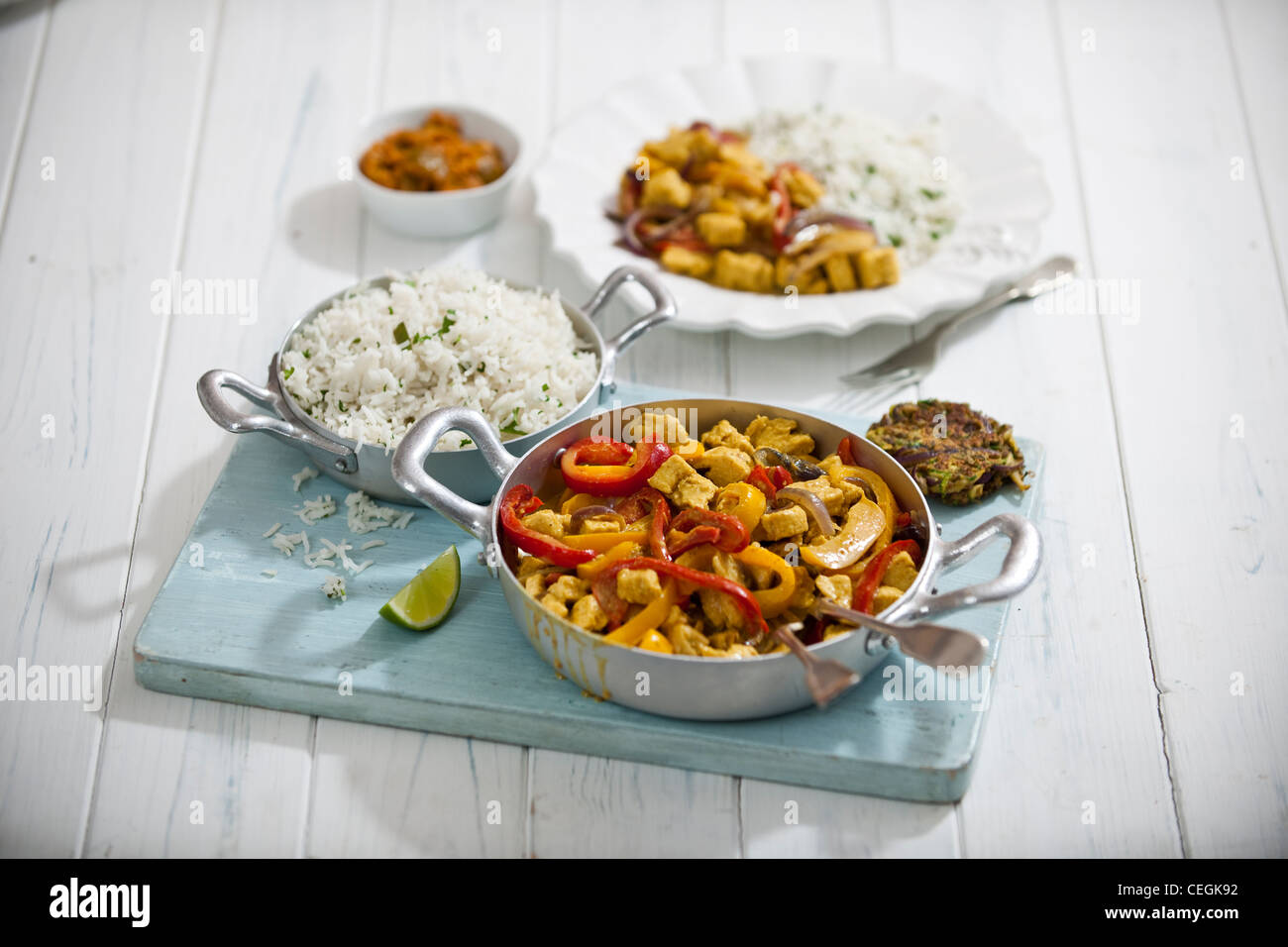 Curry & Rice Stock Photo - Alamy