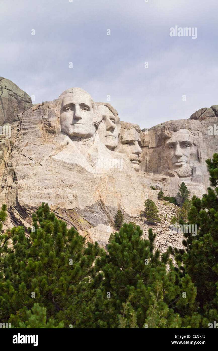 Mount Rushmore American National Memorial Park rock sculpture of US ...