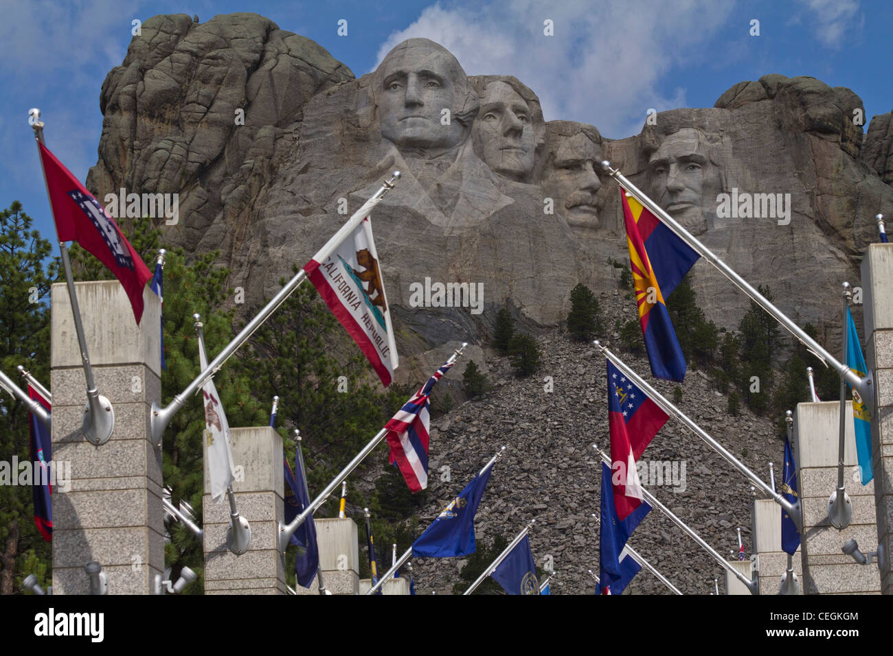 Mount Rushmore American National Memorial Park rock sculpture of US ...