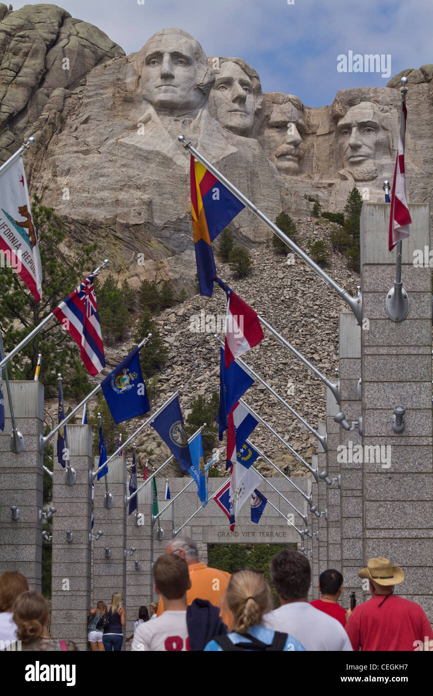 Mount Rushmore American National Memorial Park rock sculpture of US ...