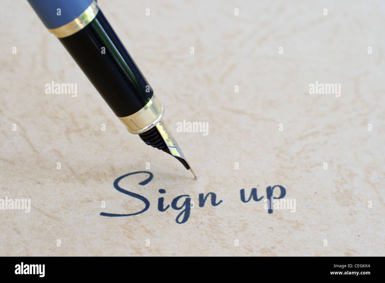Sign up concept Stock Photo - Alamy