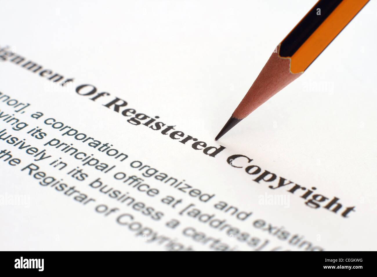 assignment of registered copyright Stock Photo - Alamy