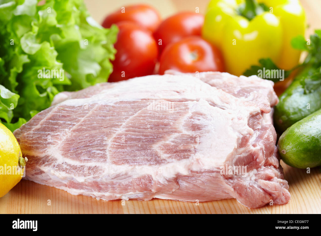 Meat and vegetables Stock Photo - Alamy