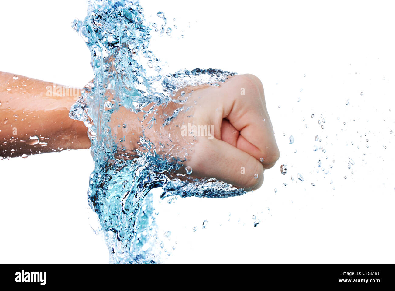 Fist punch water hi-res stock photography and images - Alamy