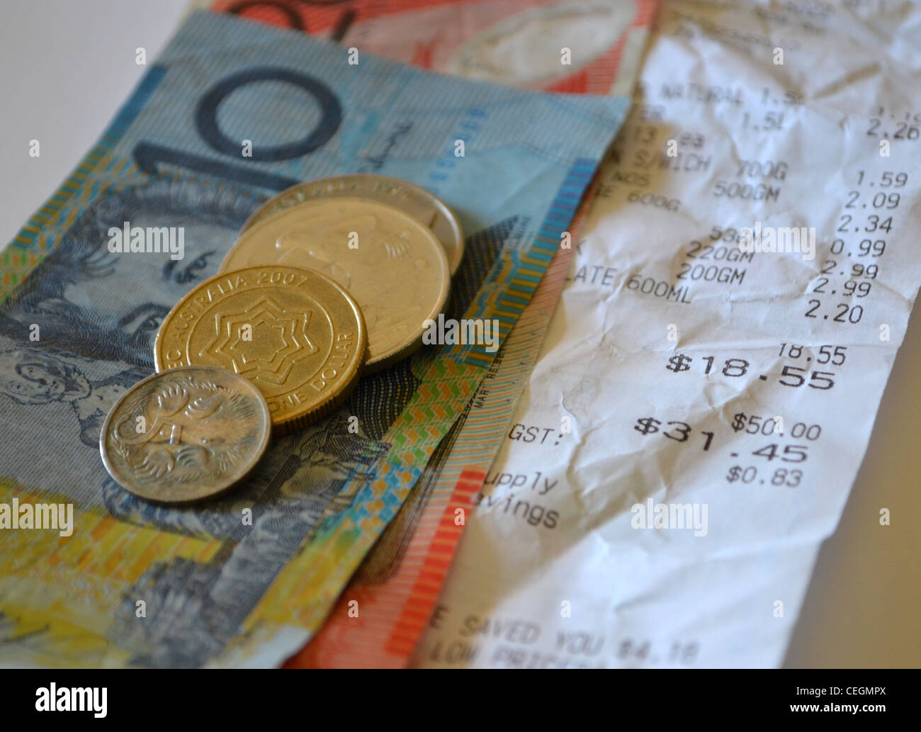 Change and receipt hi-res stock photography and images - Alamy