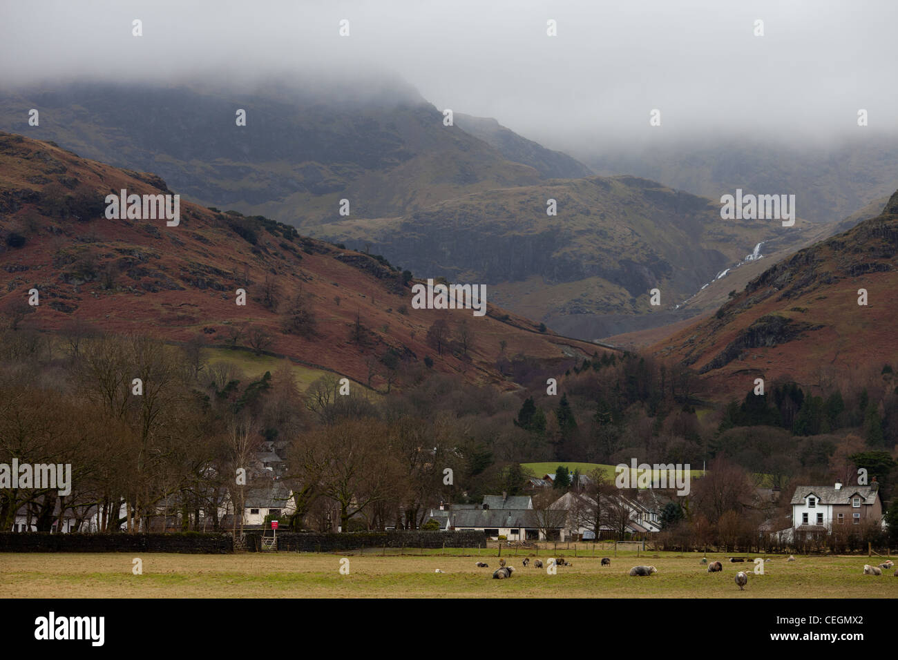 Coniston Village in the English Lake District National Park Stock Photo ...