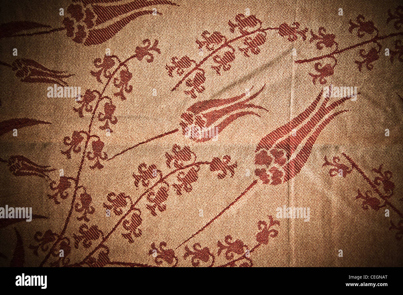 Detail from Turkish fabric with traditional floral designs Stock Photo ...