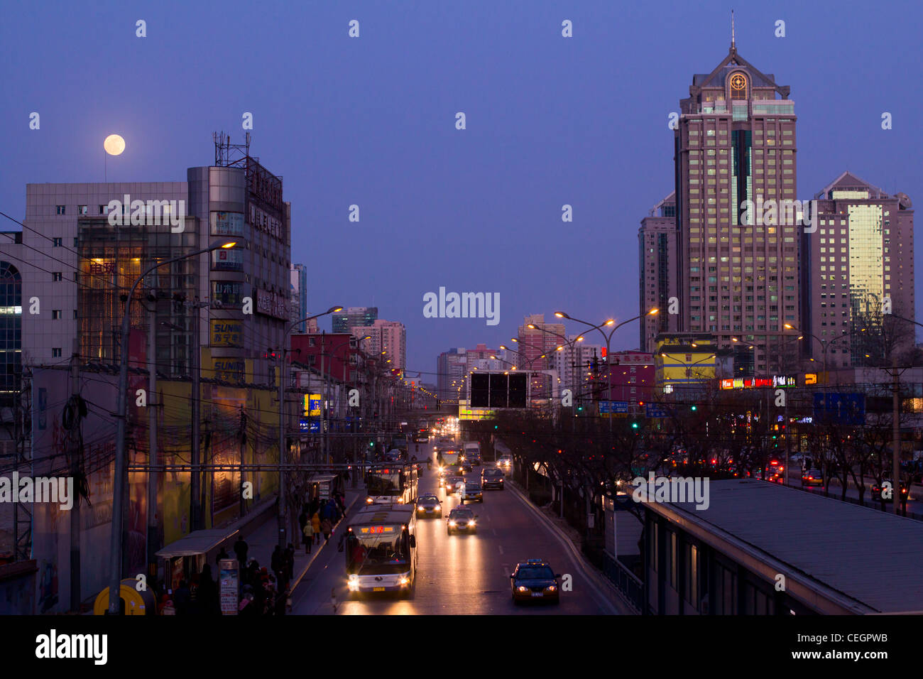 The night of Beijing Stock Photo - Alamy