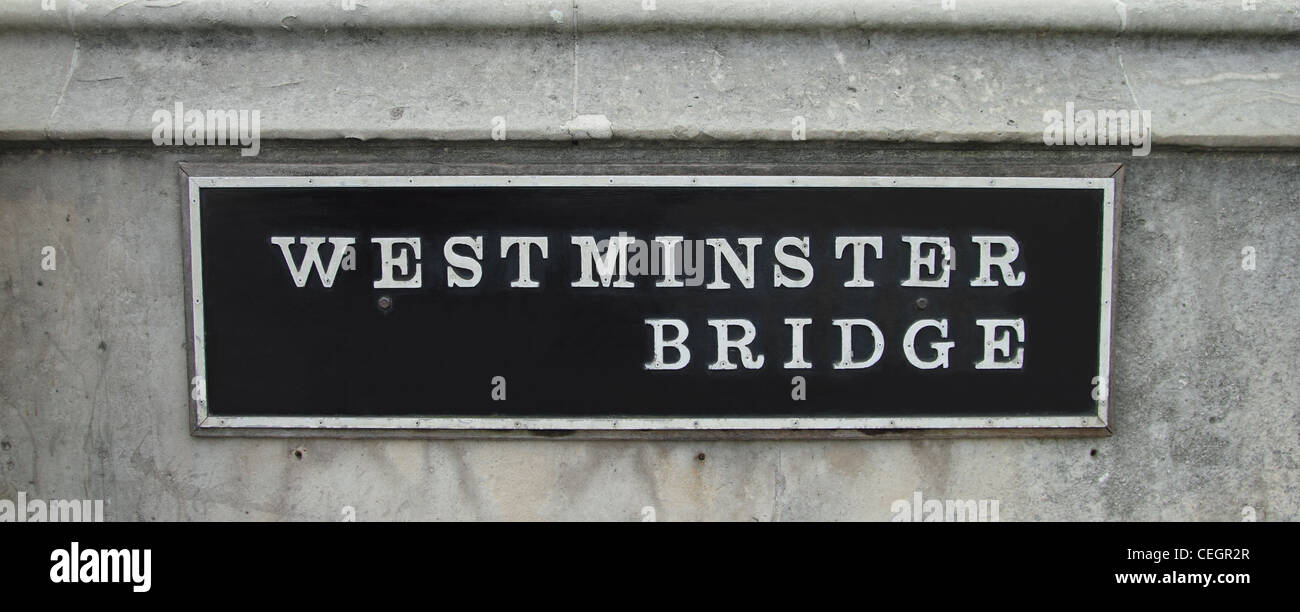 Westminster sign hi-res stock photography and images - Alamy