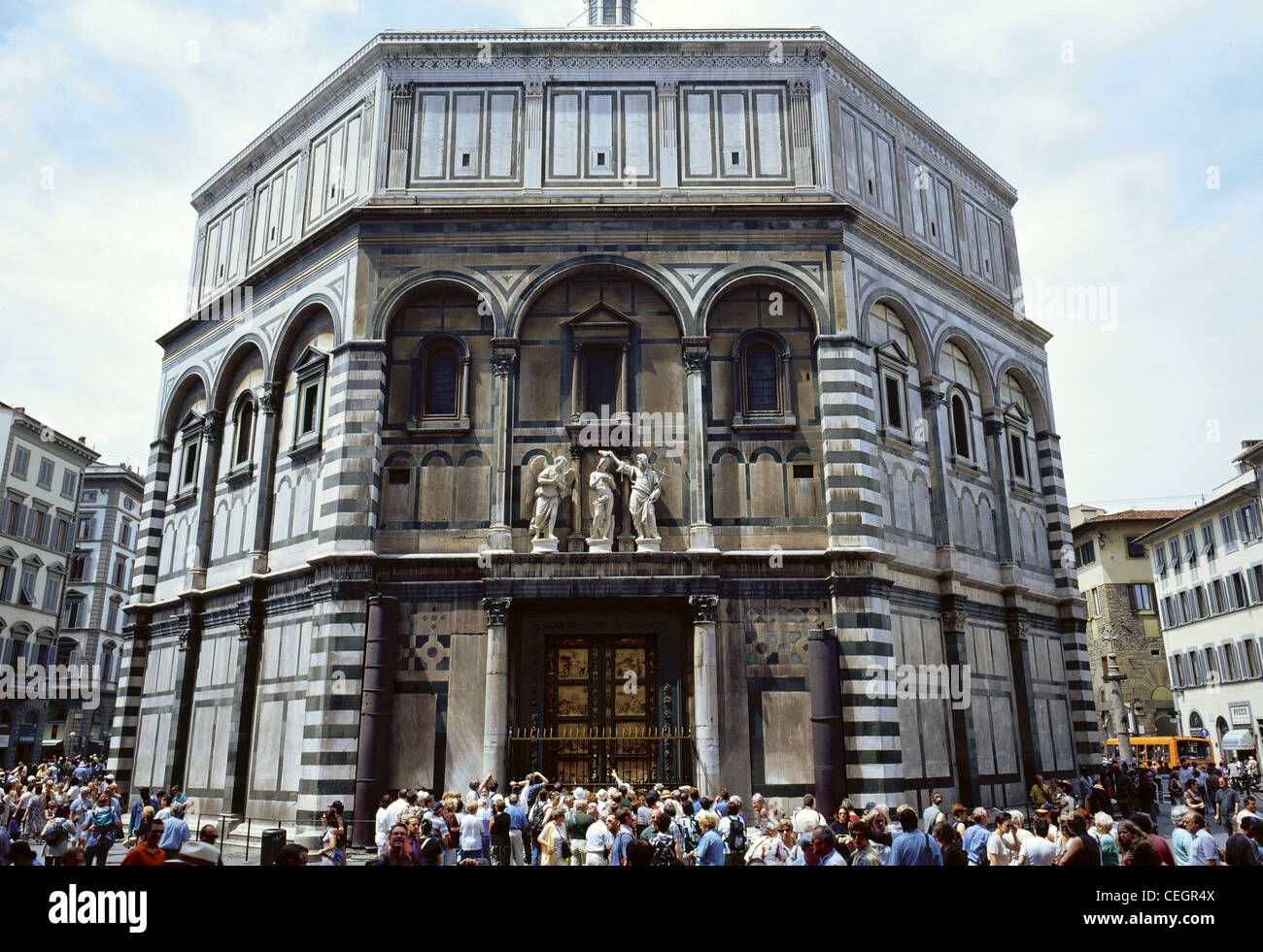 Italy. Florence. Baptistry built between 1059 and 1128 in a Florentine ...