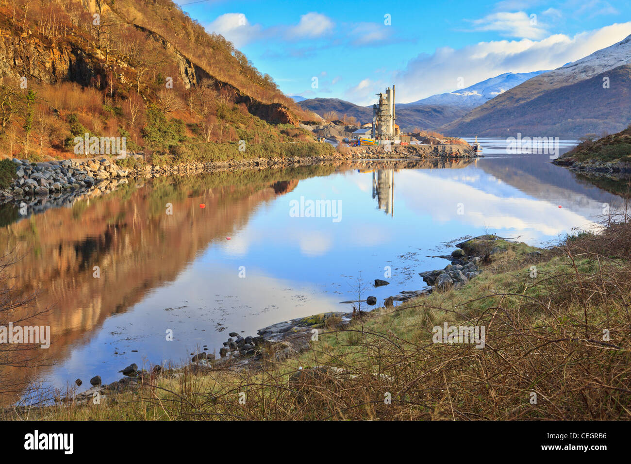 Bonawe Quarry and bay on Loch Etive Stock Photo - Alamy