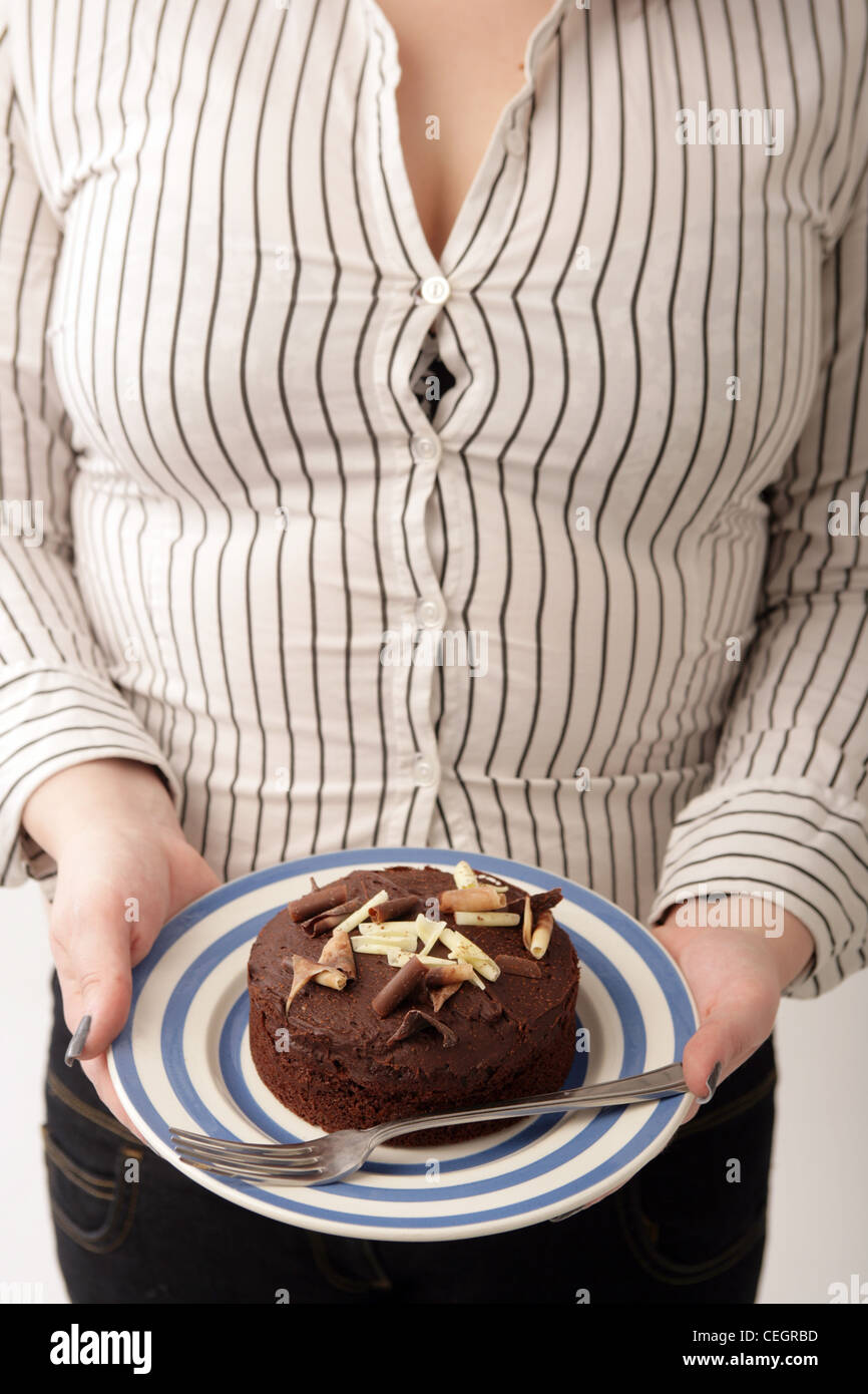 Obesity Woman Cake High Resolution Stock Photography and Images - Alamy