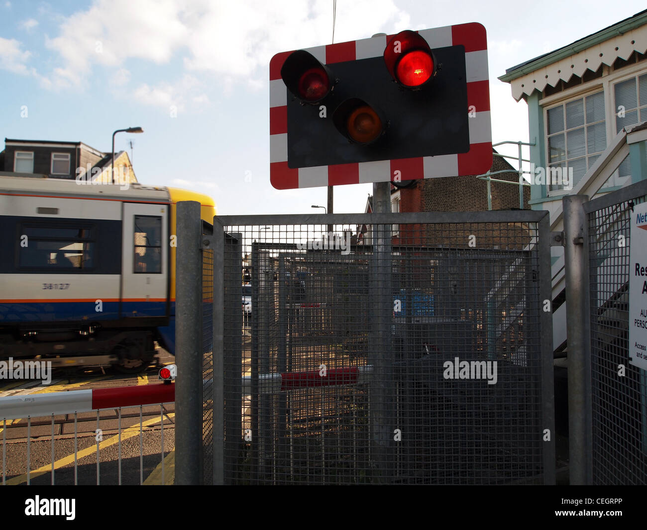 Railway Level Crossing Stock Photo - Alamy