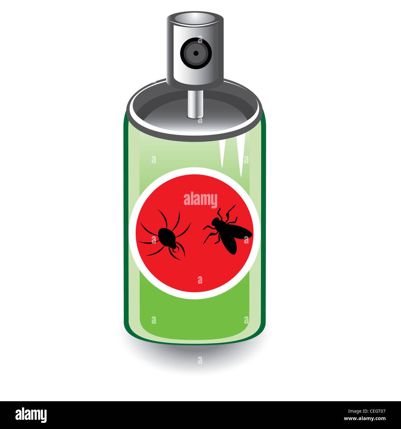 Insect spray. Illustration on white background Stock Photo - Alamy