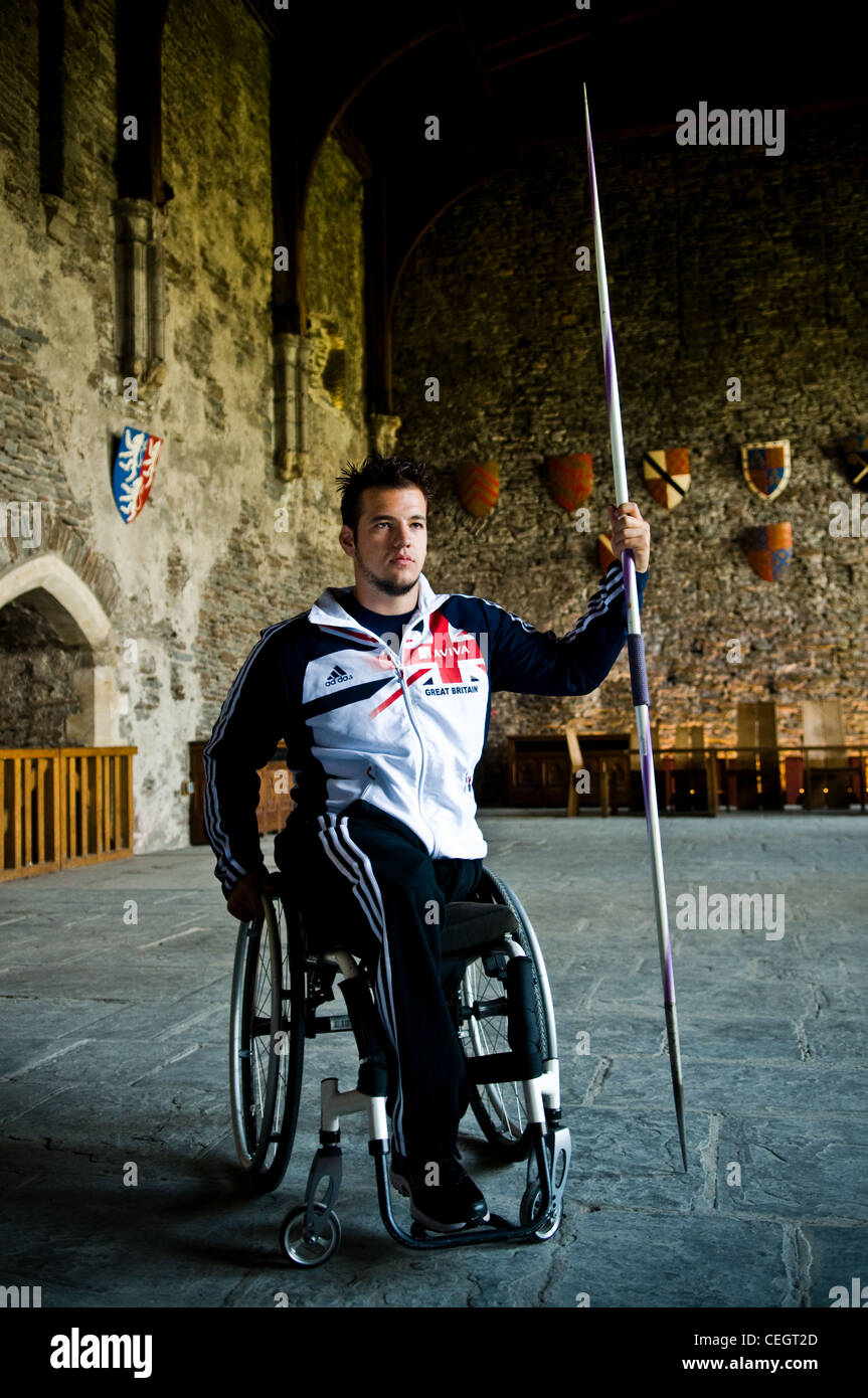 Welsh Paralympic athlete Nathan Stephens in the great hall at ...