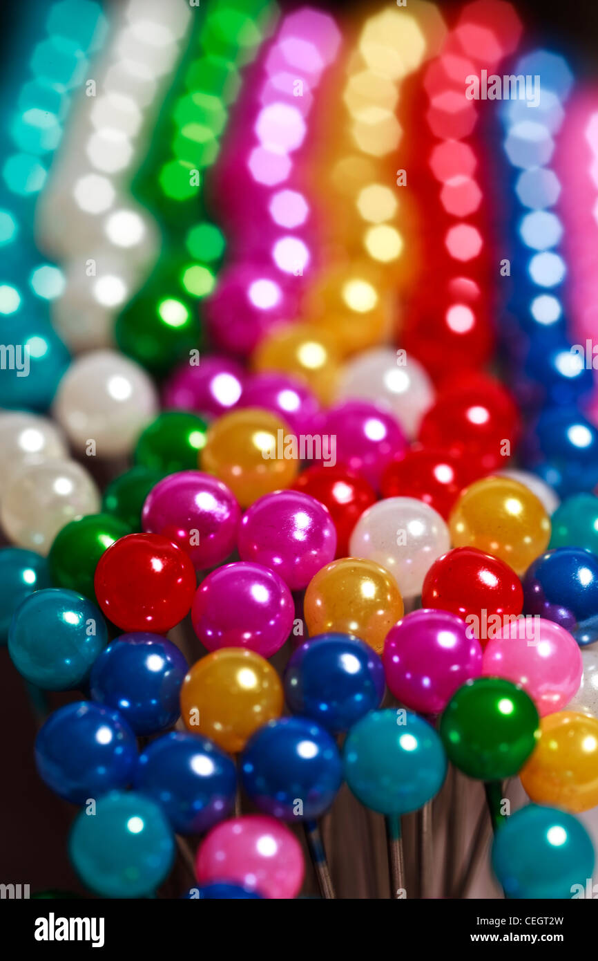 Colourful pin heads Stock Photo - Alamy