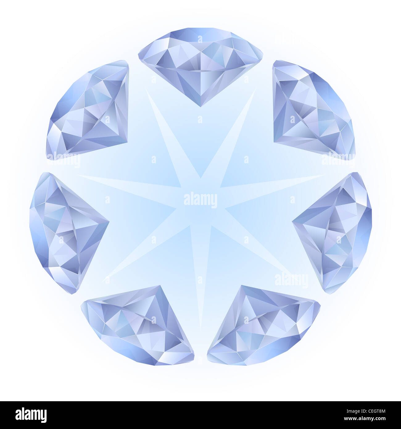 Realistic diamonds pattern. Illustration for design on white background ...