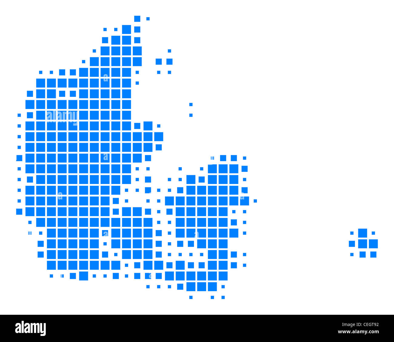 Map of Denmark Stock Photo - Alamy