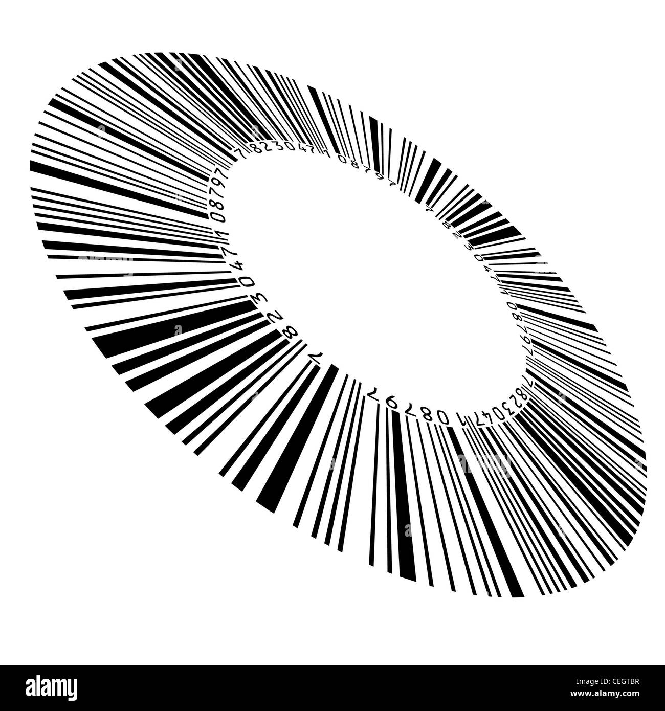 Abstract circular bar code. Illustration on white background for design ...