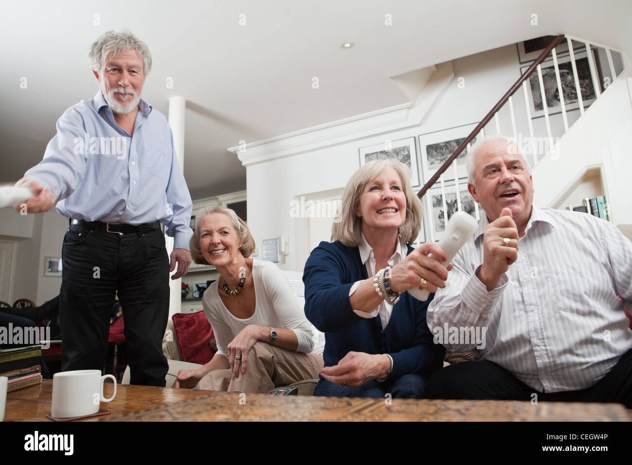 Older man playing computer game hi-res stock photography and images - Alamy