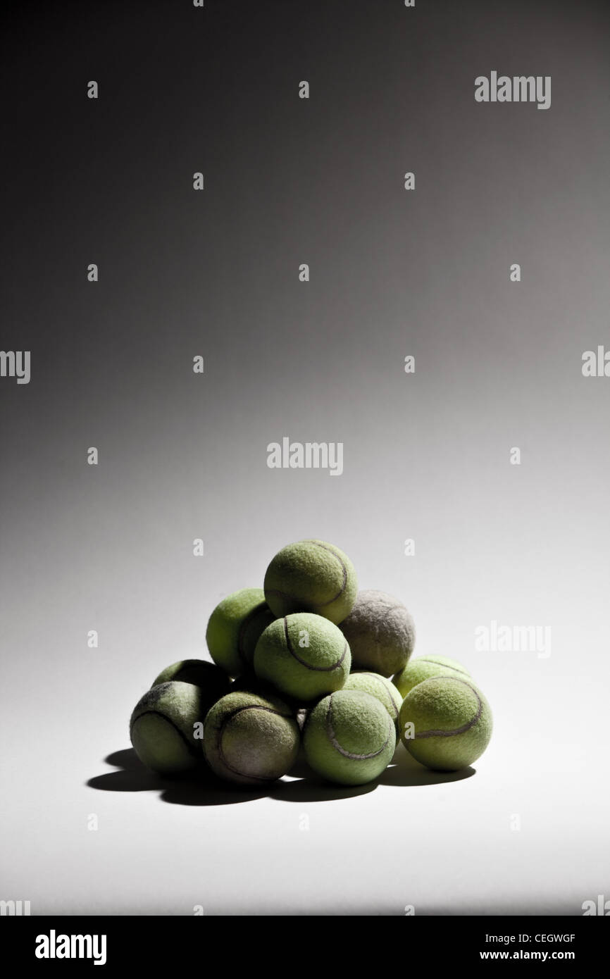 Stack of tennis balls Stock Photo - Alamy
